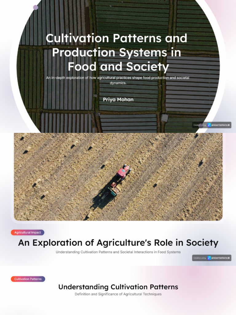 Cultivation Patterns and Production Systems in Food and Society | PDF
