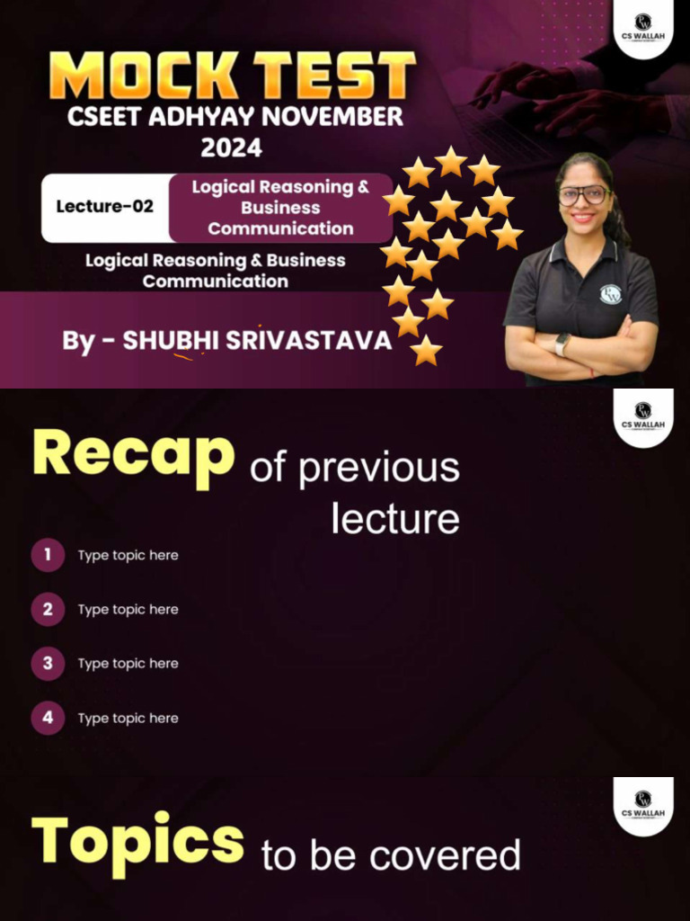 Mock Test 02 Logical Reasoning & Business Communication | PDF