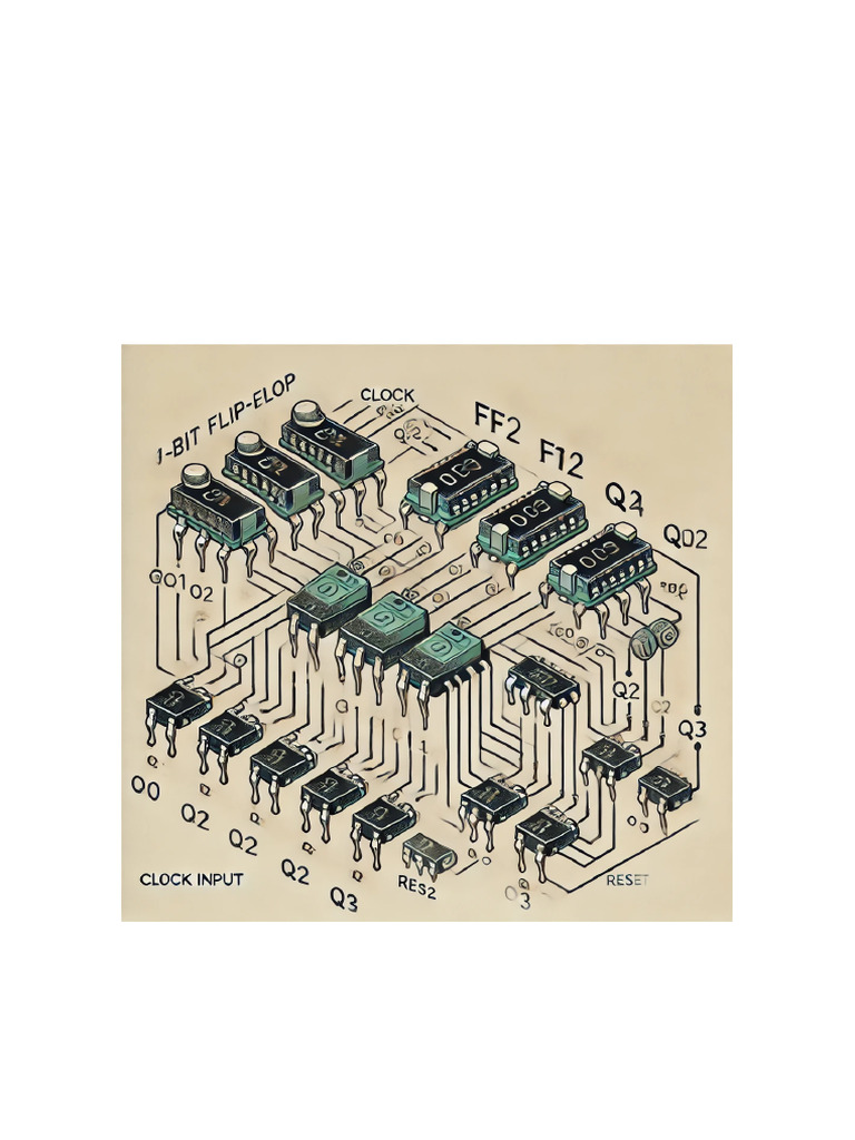 4-Bit Binary Counter Circuit | PDF