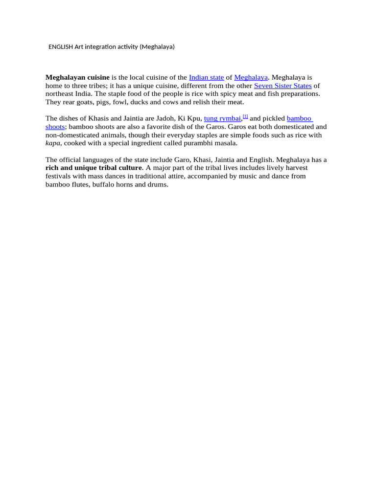 ENGLISH Art Integration Activity | PDF