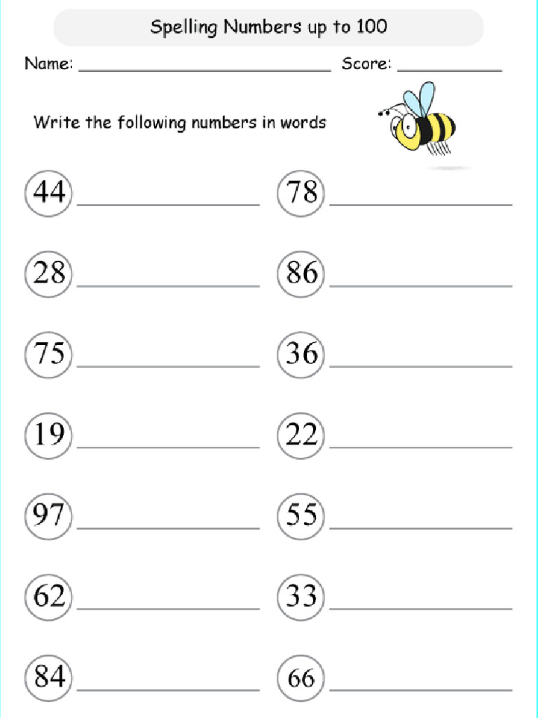 Spelling Numbers | PDF