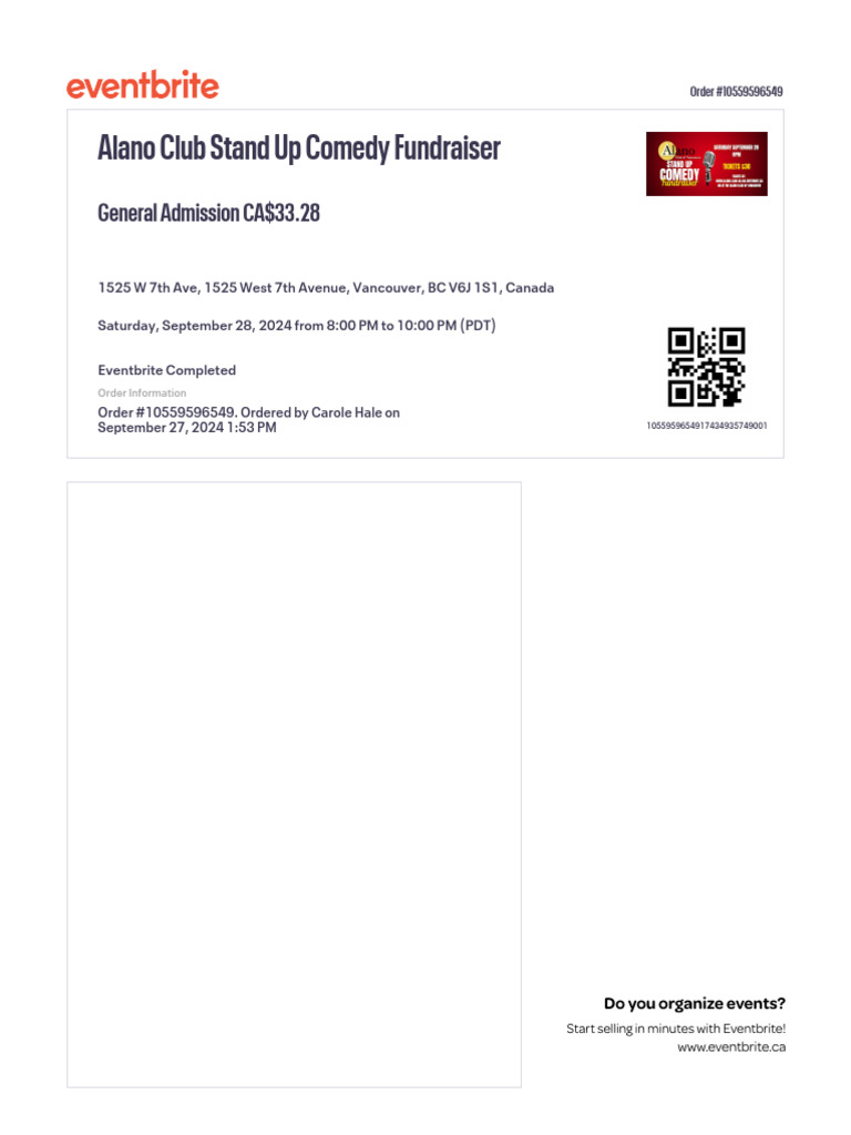 Alano Club Comedy Fundraiser Info | PDF