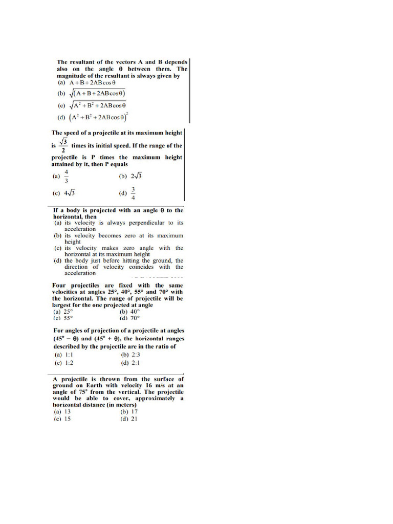 chapter 3 class 11 phy | PDF