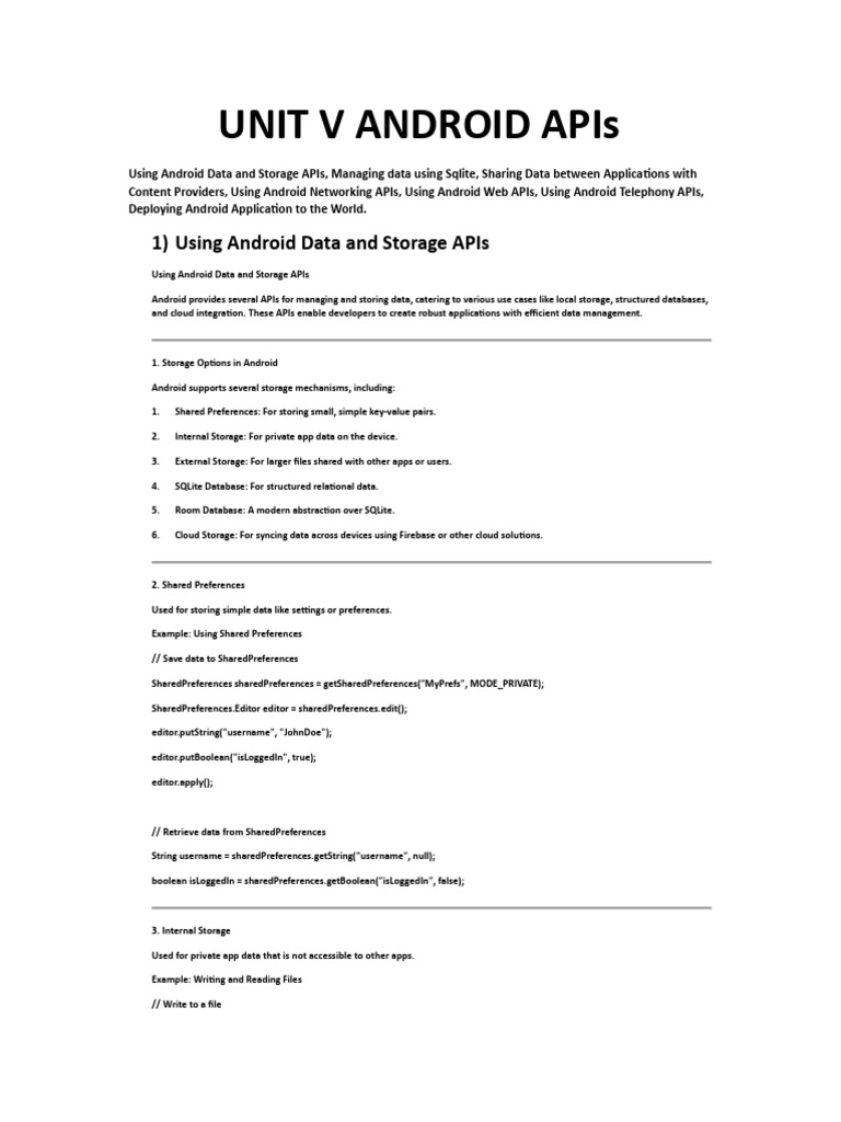 Android Data Management Guide | PDF | Google Play | Mobile App