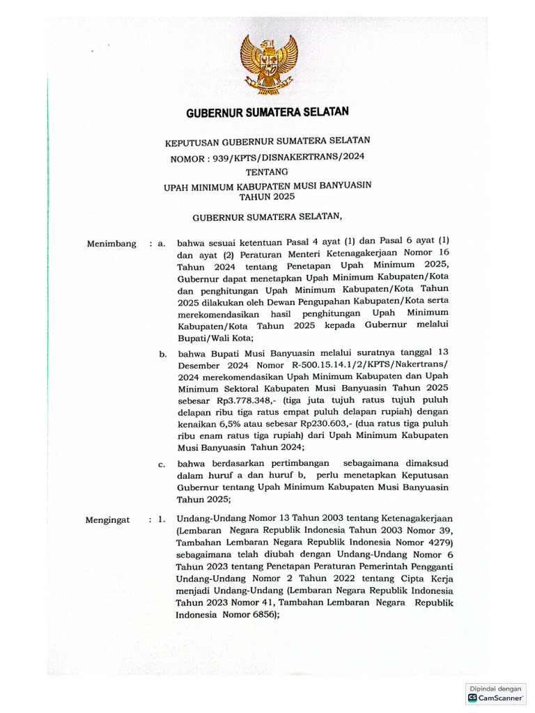 SK UMK Muba 2025 | PDF