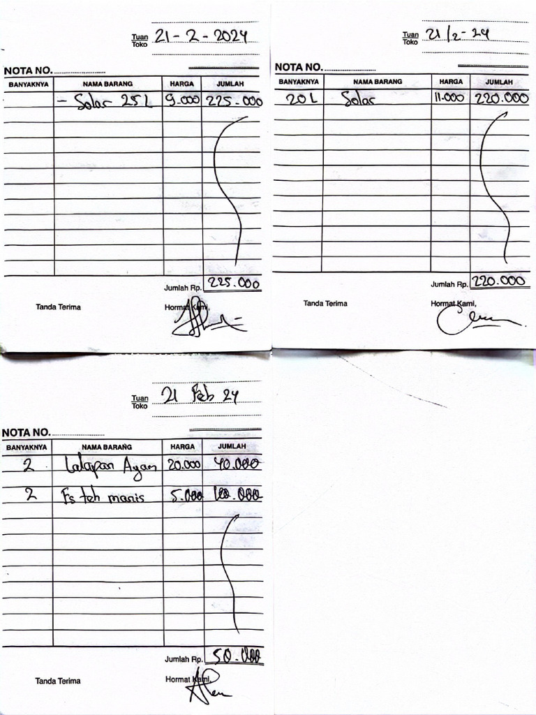 Nota Belanja Uya Maret 2024 | PDF