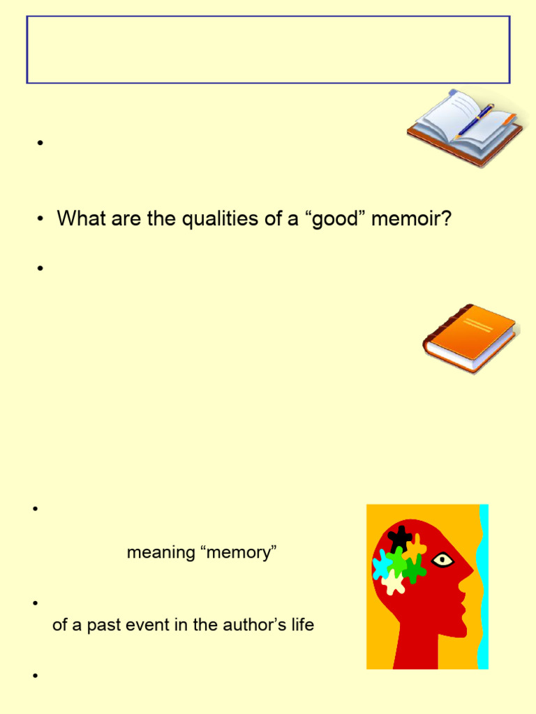 Key Characteristics of Memoirs | PDF