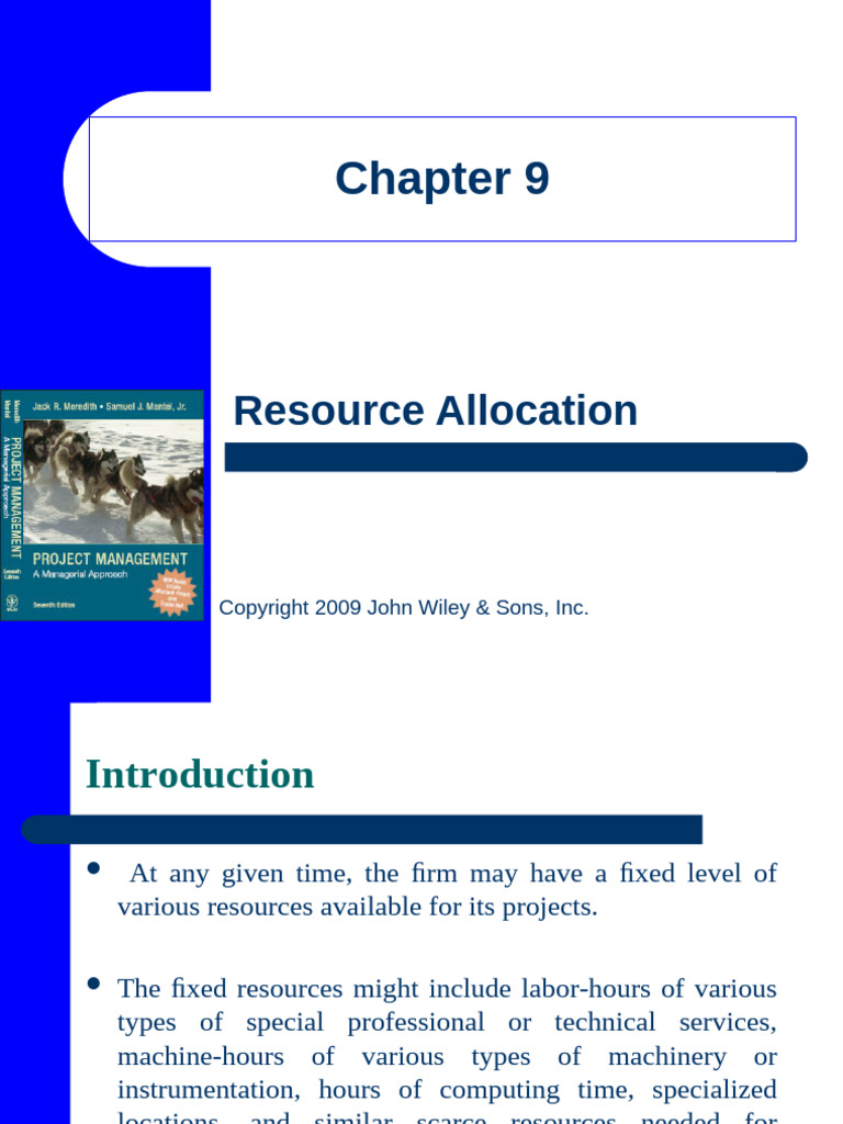 Resource Allocation-Lecture 23 | PDF | Resource