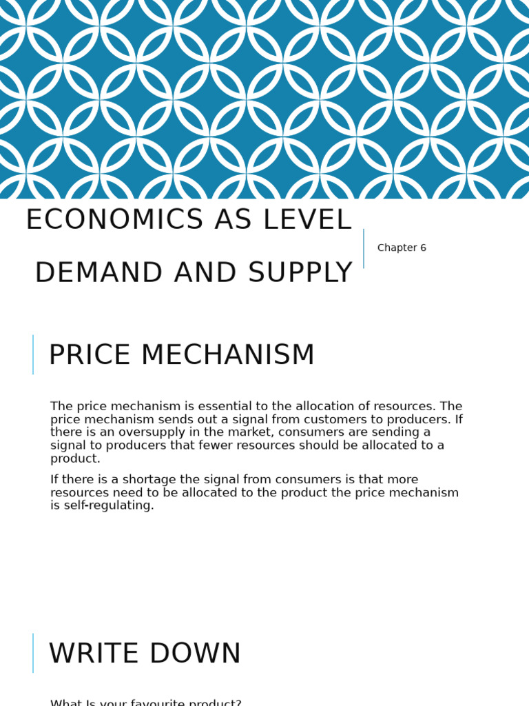 Price Mechanism in Demand and Supply | PDF | Demand | Supply (Economics)
