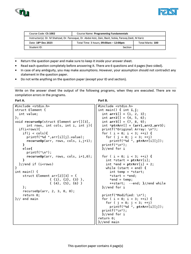 PF Final Fall 2023-1 | PDF | String (Computer Science) | Parameter (Computer Programming)
