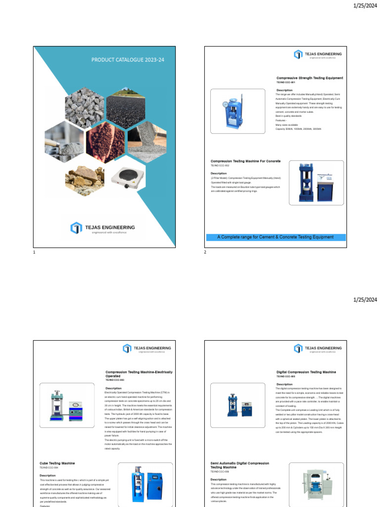 Civil Engineering Lab Equipment List | PDF | Concrete | Cement