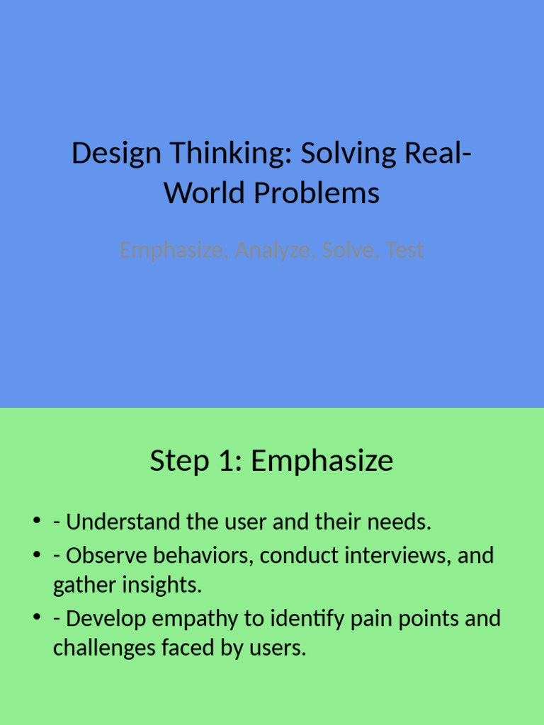 Design Thinking Colored Slides | PDF