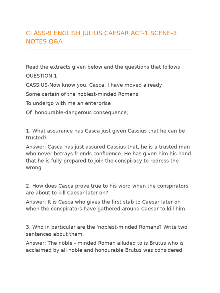julius caesar act 1 scene 3 | PDF | Julius Caesar
