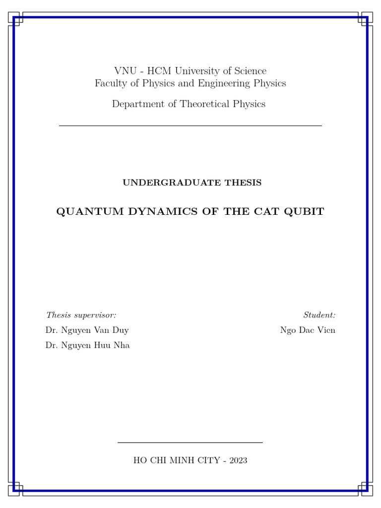 Vien_Thesis | PDF | Quantum Computing | Lagrangian Mechanics