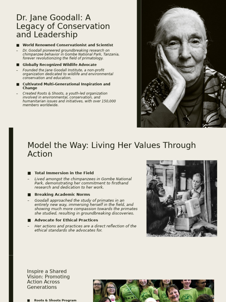 Dr. Jane Goodall: Conservation Legacy | PDF | Leadership | Social ...