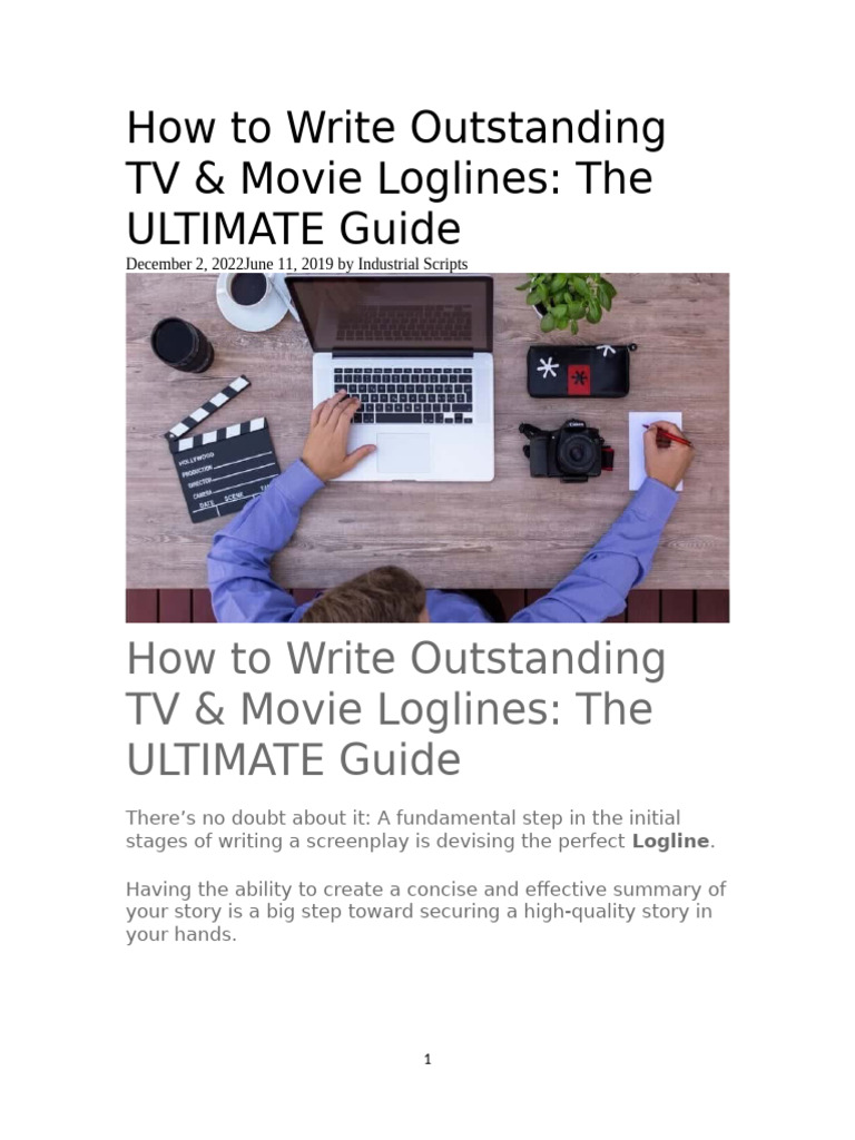 How To Write Outstanding TV & Movie Loglines | PDF