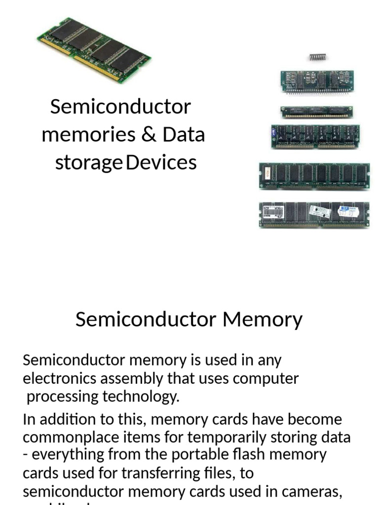 Semiconductor Memory & Storage Guide | PDF | Random Access Memory | Solid State Drive
