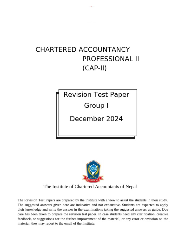 CAP_II_Group_I__RTP_Dec2024 | PDF | Equity (Finance) | Debits And Credits