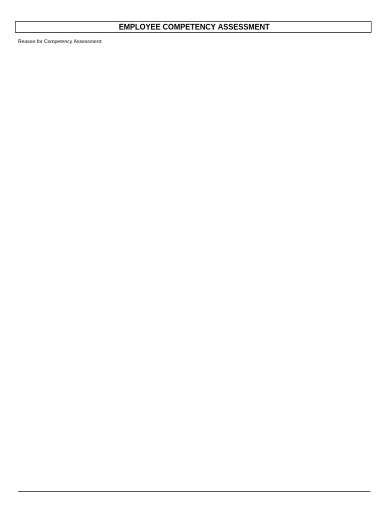 Competency Assessment Template | PDF | Employment | Computing