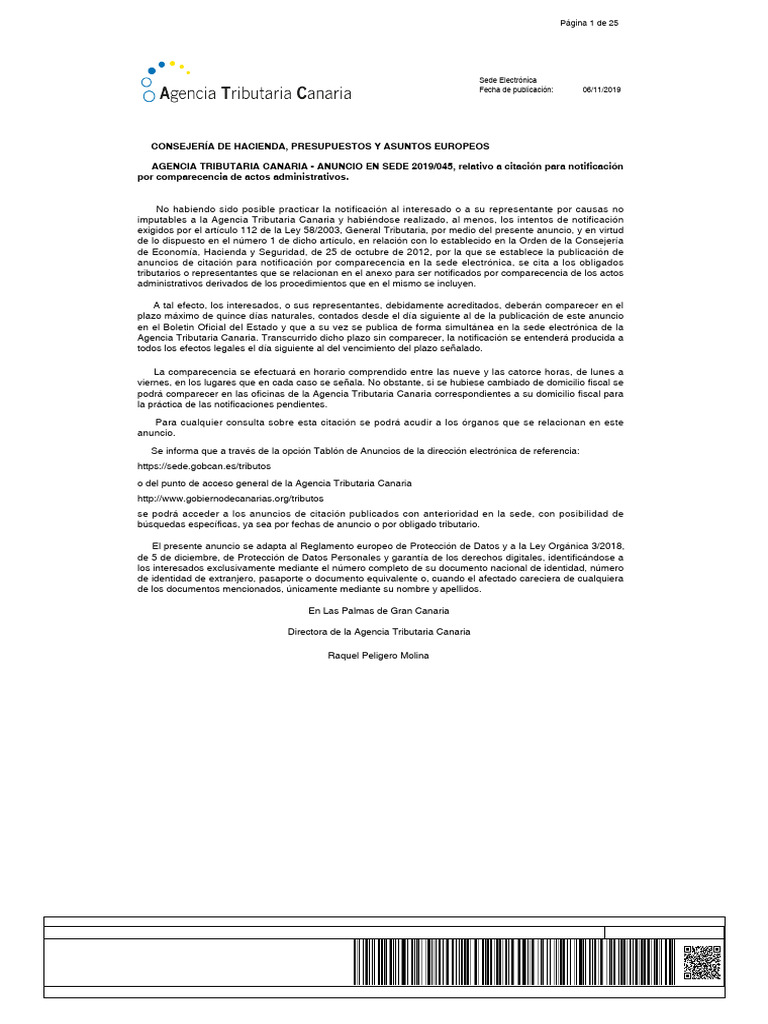 bol-atc-2019-045 | PDF | Islas Canarias | Documento de identidad