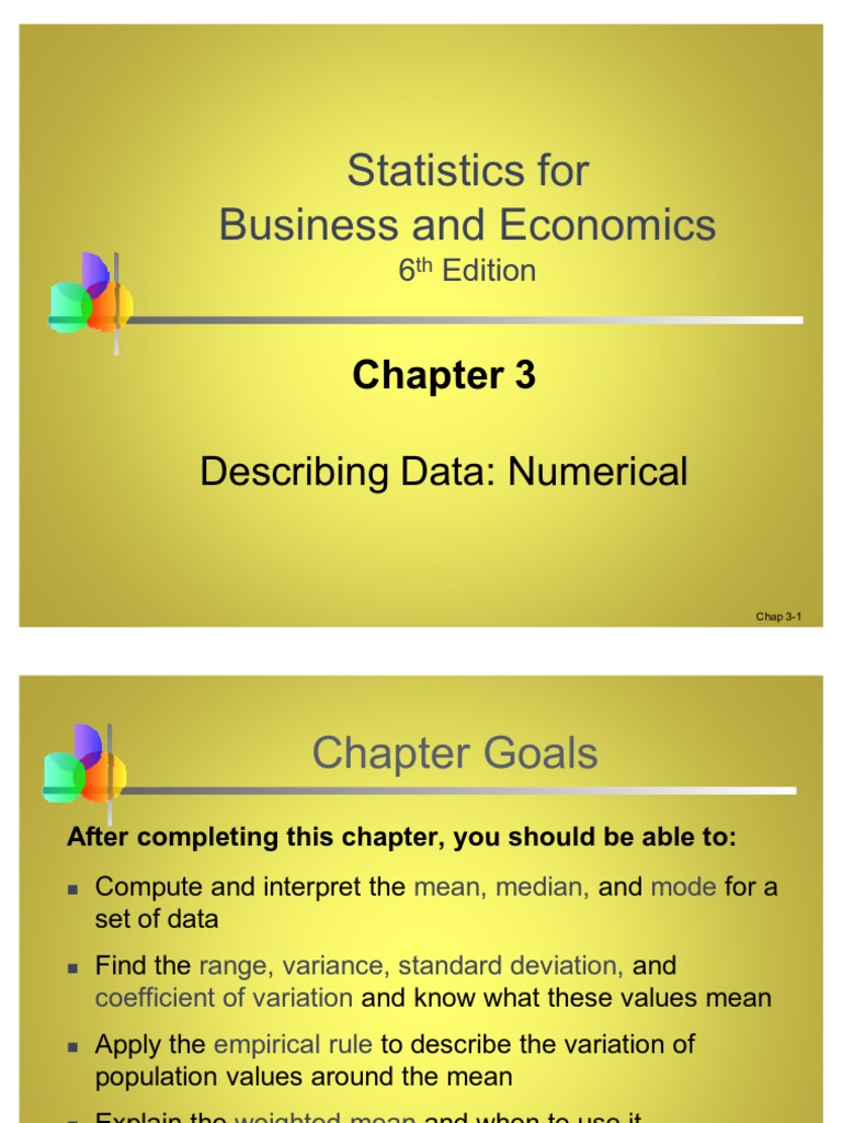 Statistics Describing Data Numerical Pdf Median Mode Statistics