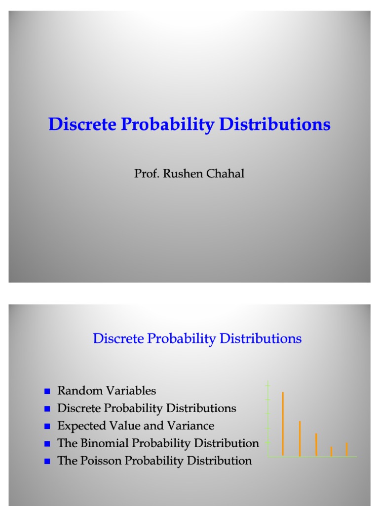 Statistics - Discrete Probability Distributions | PDF | Probability ...