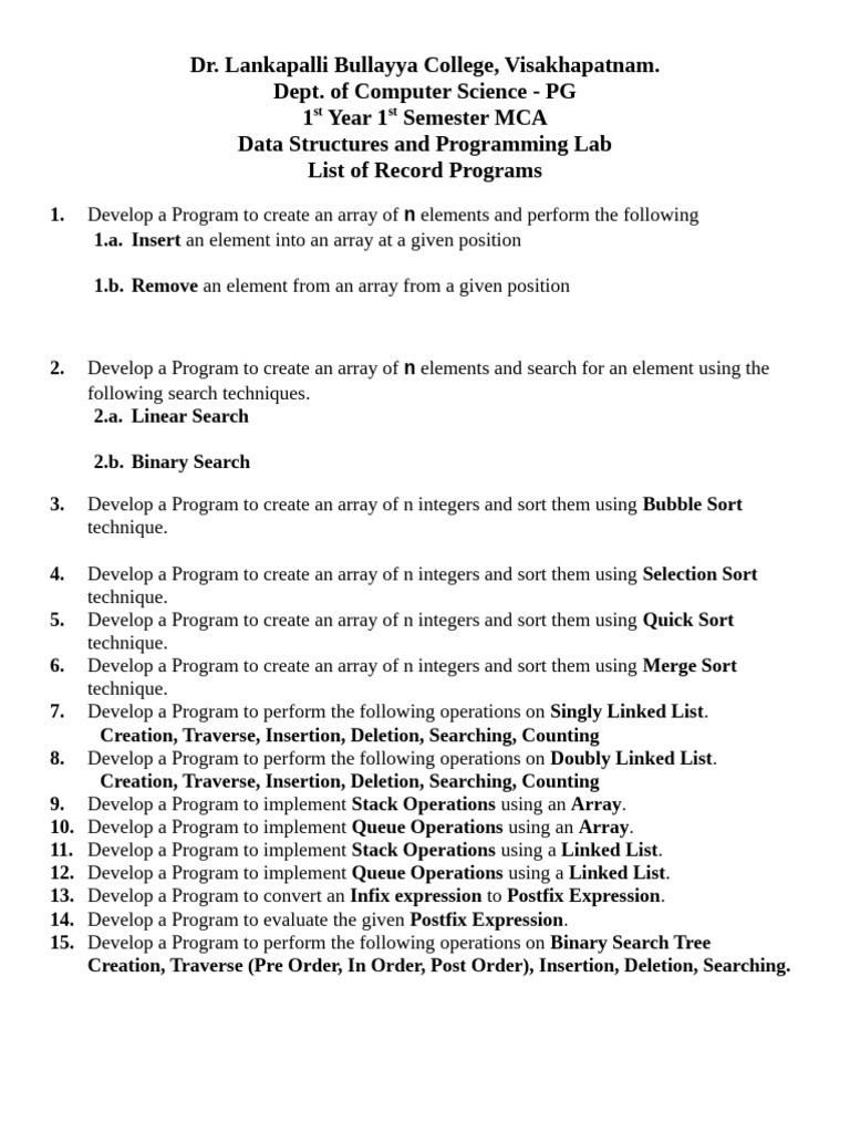DSA Record Programs | PDF