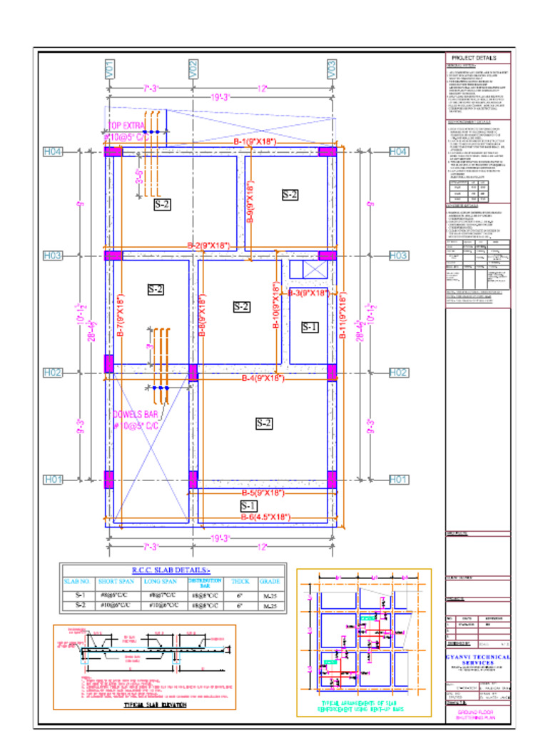 Ground Floor Shuttering Plan-Model | PDF