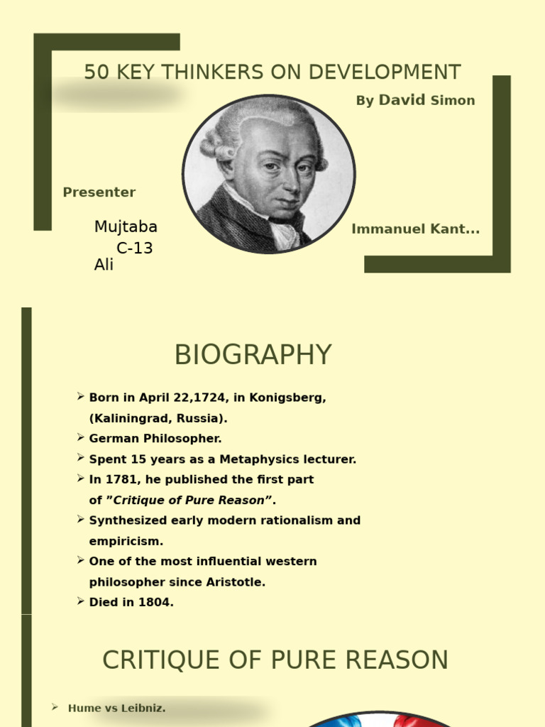 Key Thinkers: Kant on Morality and Duty | PDF | Rationalism | Epistemology