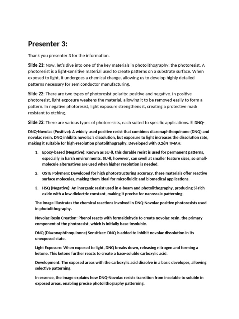 script | PDF | Photolithography | Physical Sciences