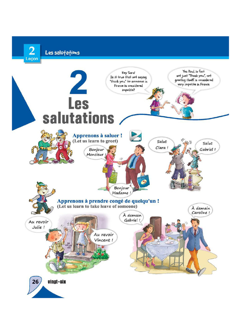 6 French Les Salutations Chapter | PDF