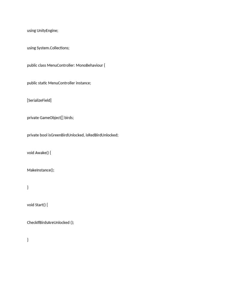 using UnityEngine | PDF using UnityEngine | PDF