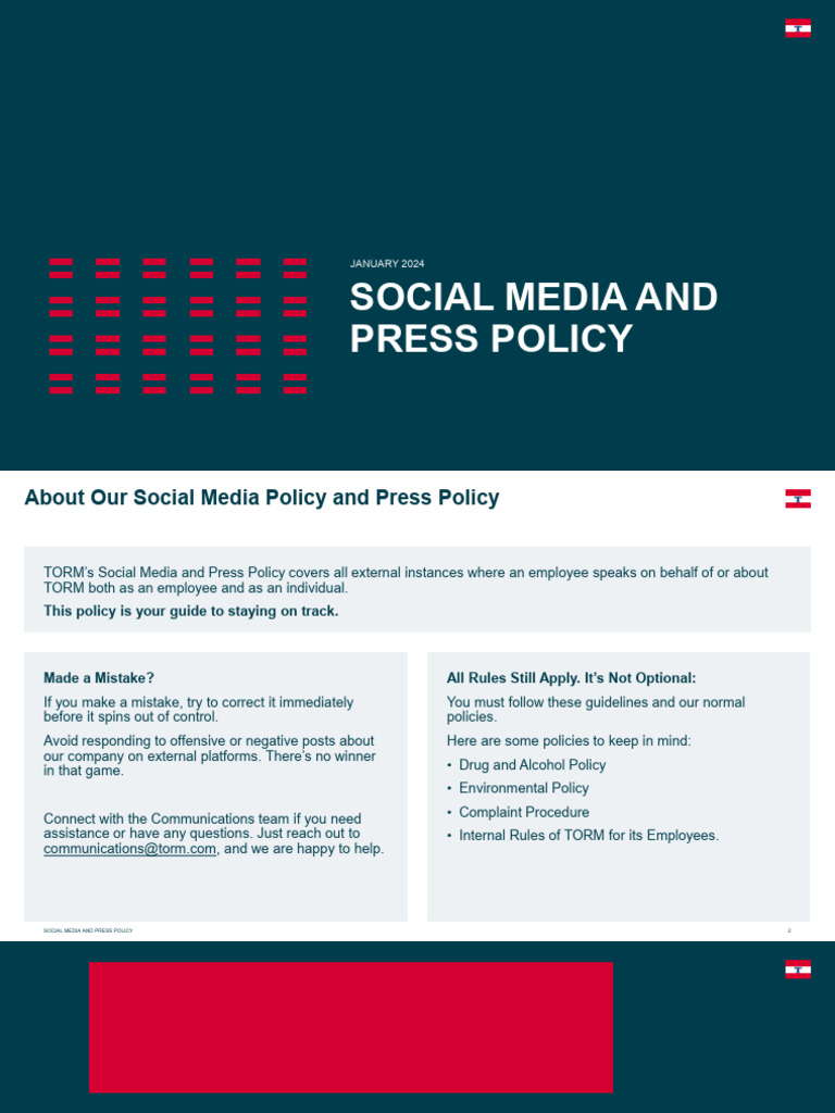 Social Media and Press Policy 2024 | PDF | Social Media | Popular ...