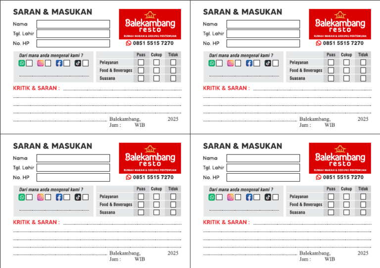 Saran & Masukan | PDF