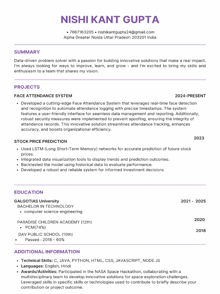 Nishi Resume | PDF