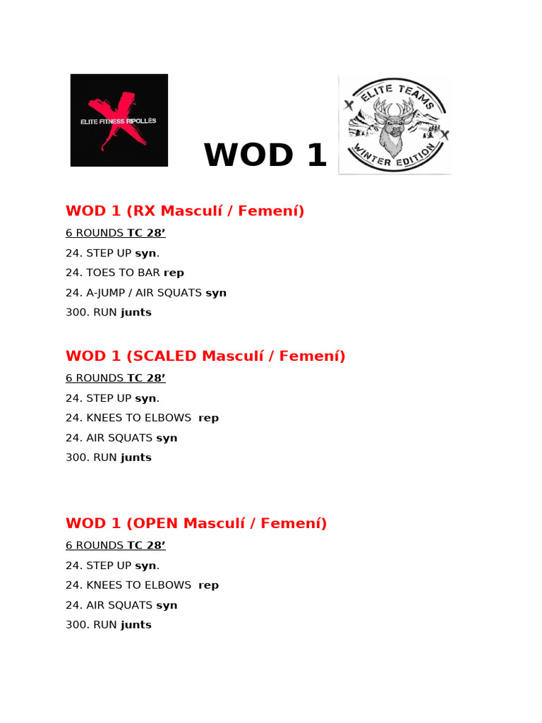 Wod 1 | PDF