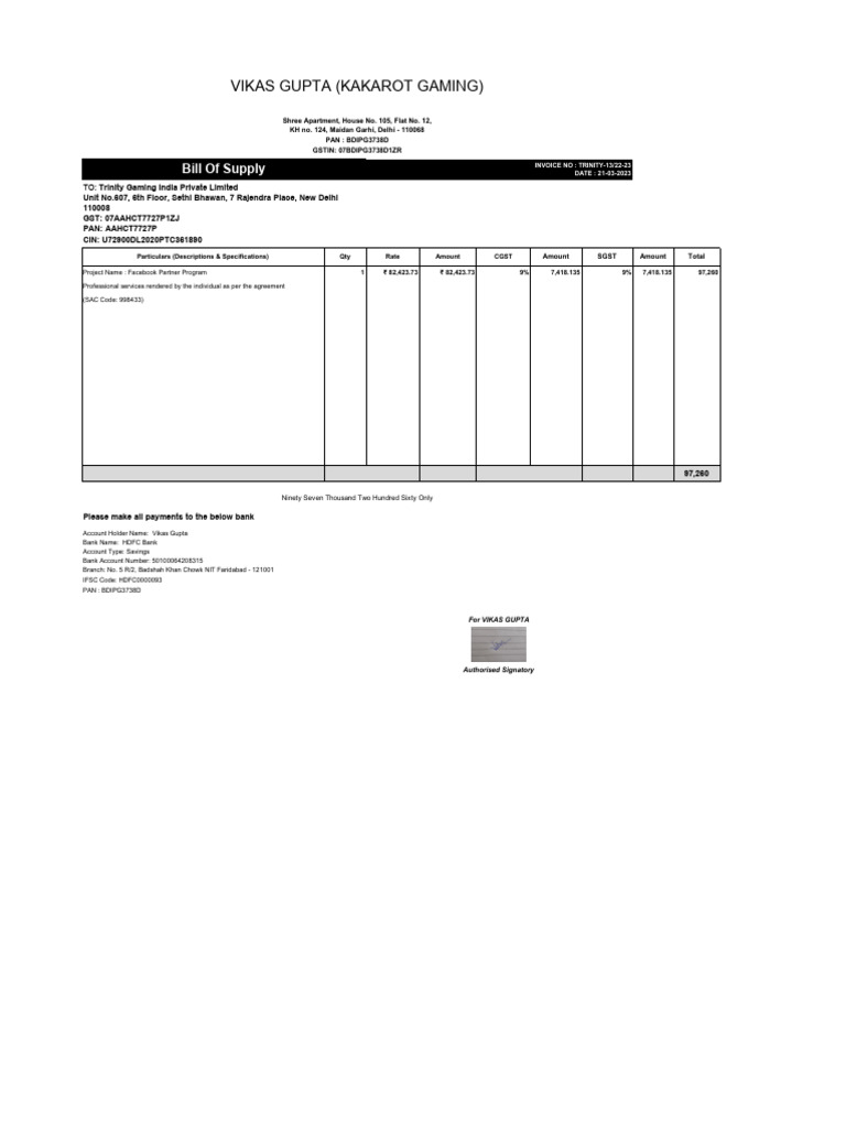 Kakarot Gaming - MG Payment-Jan22 | PDF