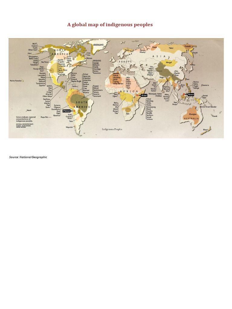 A Global Map of Indigenous Peoples | PDF