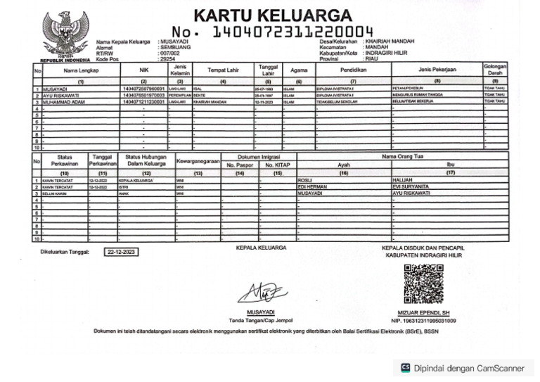 Kumpulan Ijazah Akte KK Sertifikat Musayadi - 5 | PDF
