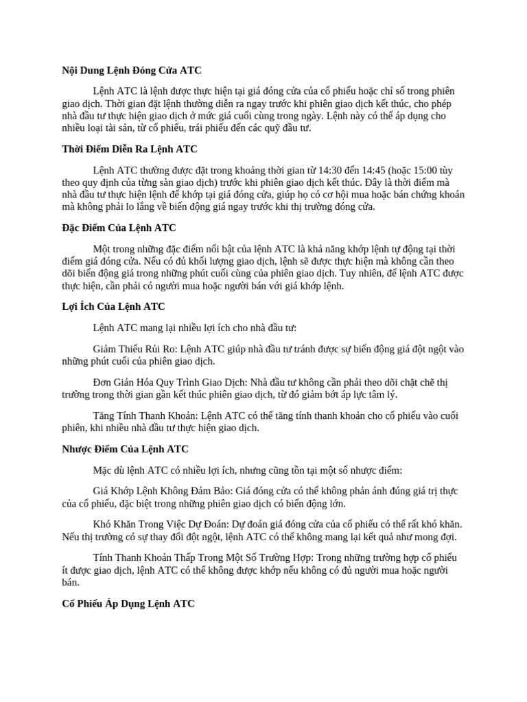 Lệnh ATC | PDF
