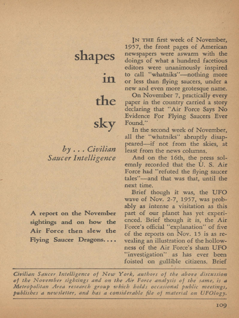 Shapes in the Sky 11 [Fantastic Universe 1958-05] | PDF