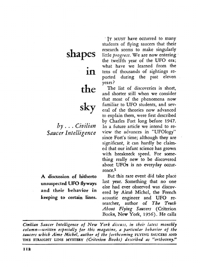 Shapes in The Sky 14 (Fantastic Universe 1958-08) | PDF