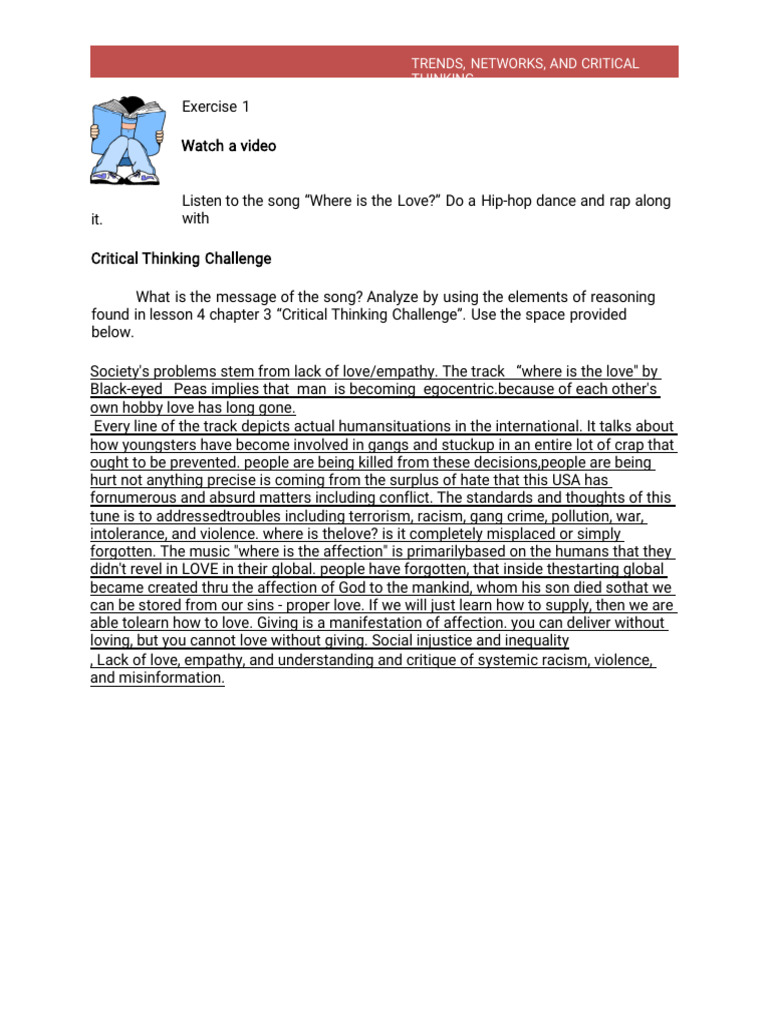 Activity 4 Critical Thinking | PDF