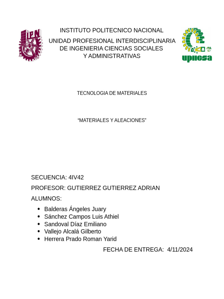 Materiales y Aleaciones | PDF | Aleación | Rieles
