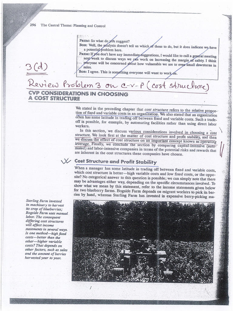 3d Review Problem 3 on CVP (Cost Structure) | PDF 3d Review Problem 3 on CVP (Cost Structure) | PDF