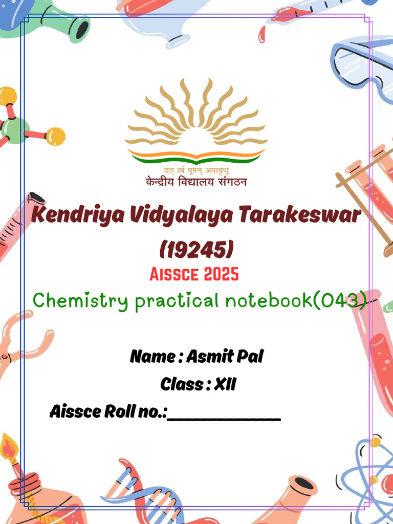Chemistry practical notebook(043) | PDF
