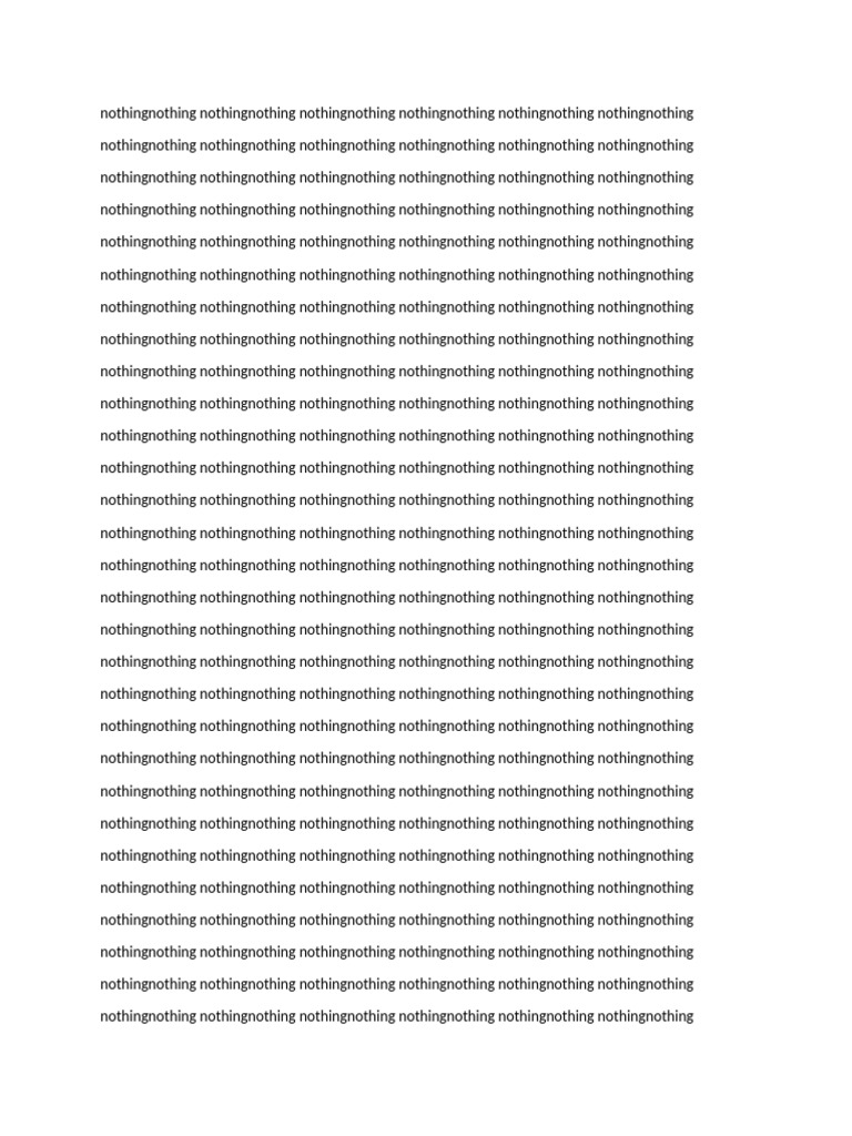 Nothing | PDF