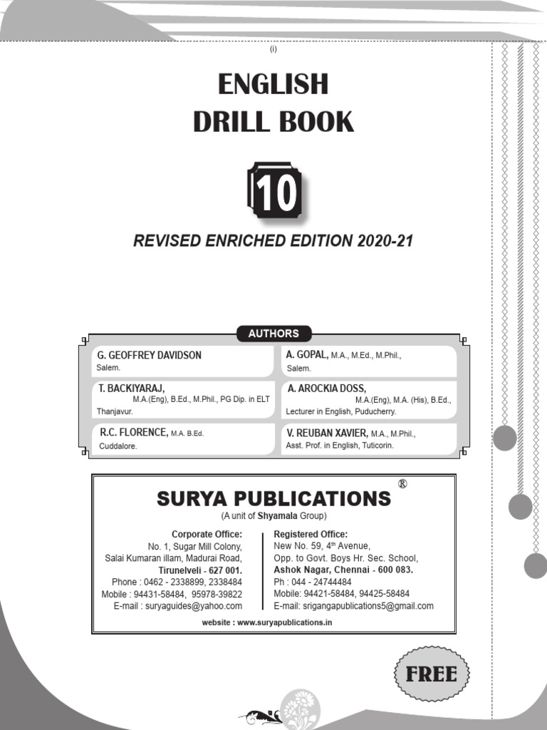 English Drill Book 2020-21 | PDF | Vocational Education | Qualifications