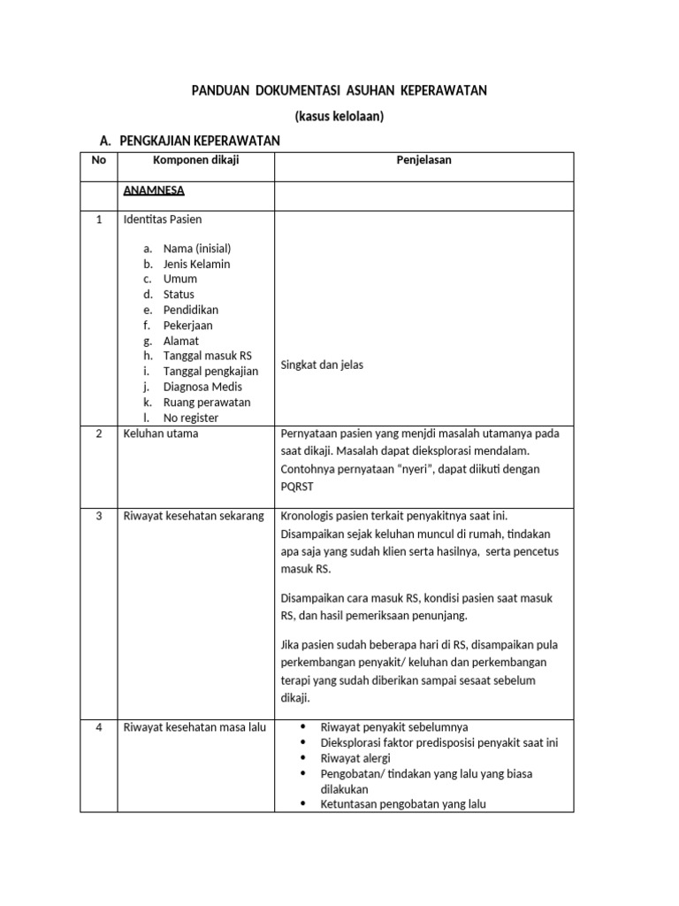 Panduan Dokumentasi Asuhan Keperawatan | PDF