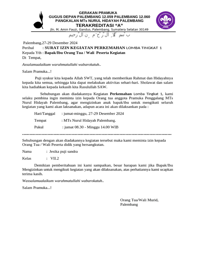 Surat Izin PTP 2023 | PDF